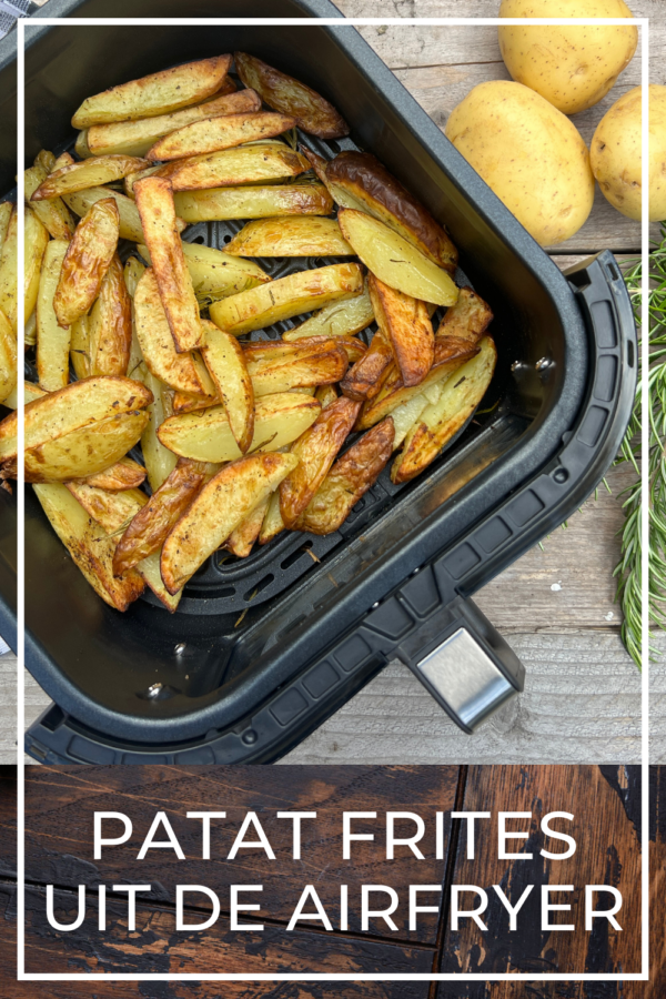 Patat Frites van verse aardappelen uit de Airfryer - René in de Keuken